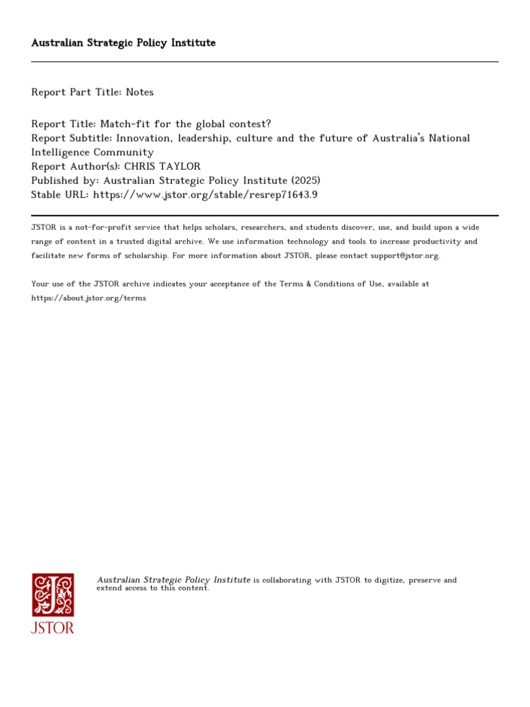 Future of Australia's Intelligence Community | PDF | Computer Security ...