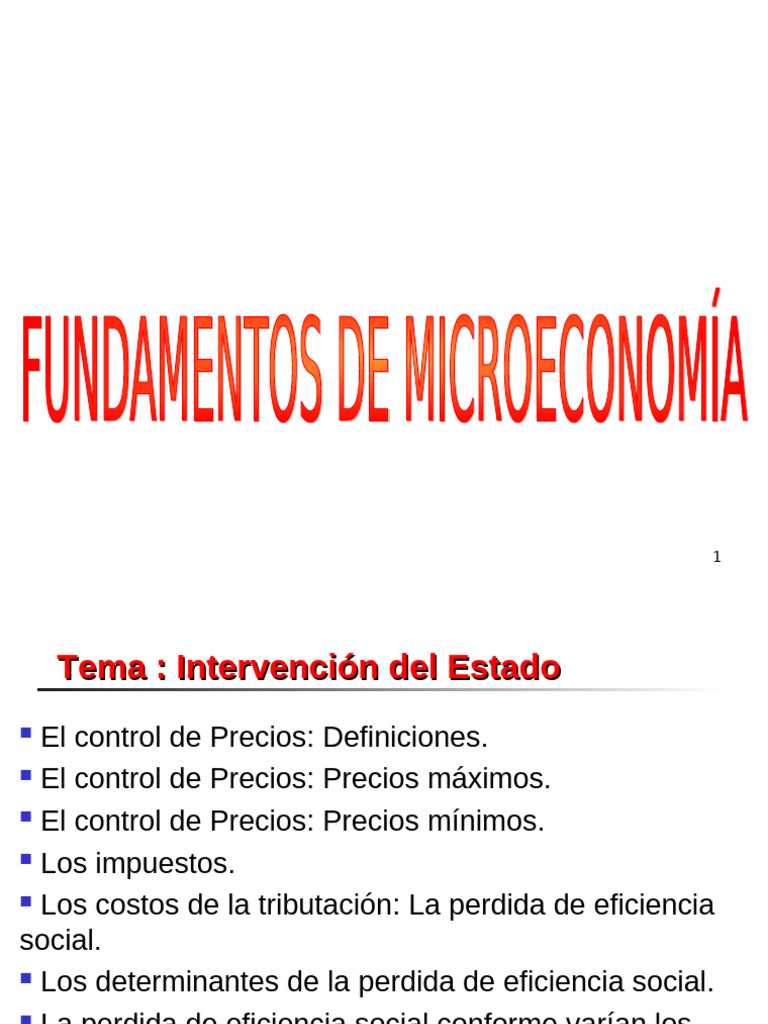 Tema 5 - Intervención Del Estado | PDF | Oferta y demanda | Equilibrio ...