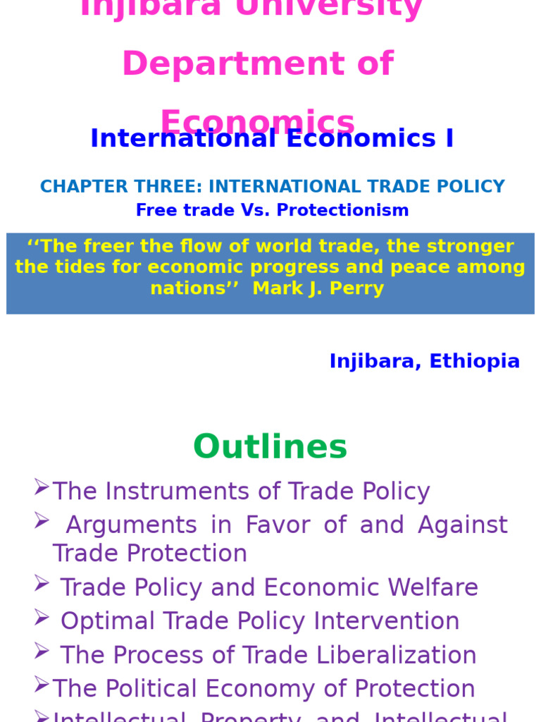 International Trade Policy: Free Trade vs. Protectionism | PDF ...