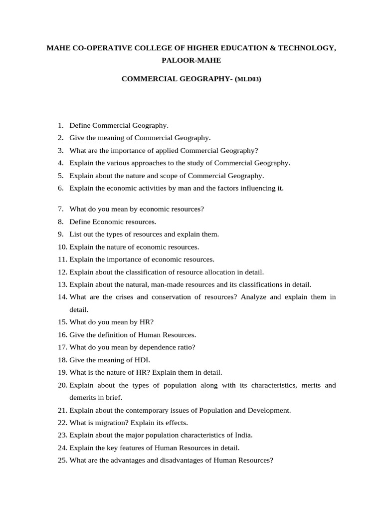 Questions Cg | PDF | Economies