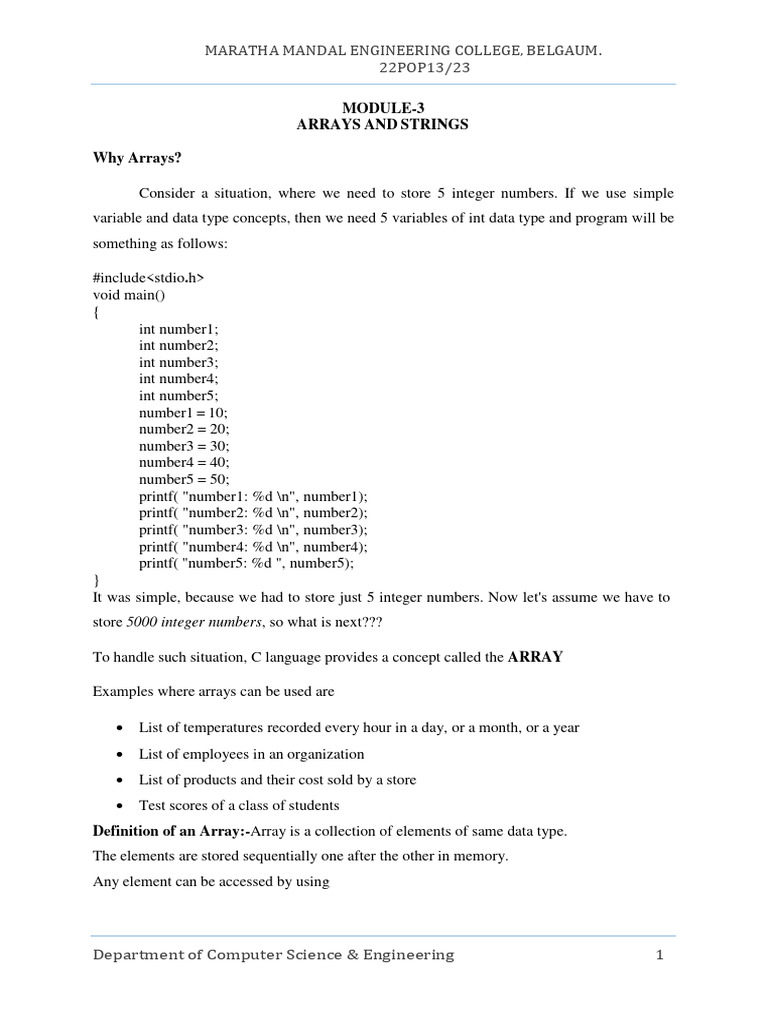 module 3 | PDF | String (Computer Science) | Integer (Computer Science)