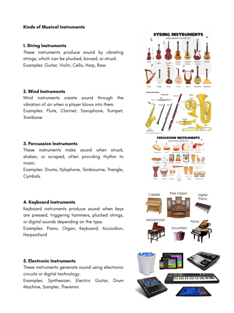Yana Kinds of Musical Instruments | PDF
