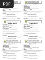 Duty Exchange Application Form | PDF