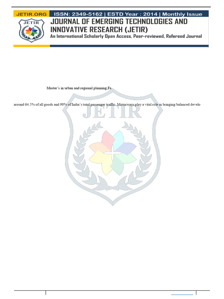 Impact Assesment of Expressway | PDF | Controlled Access Highway ...