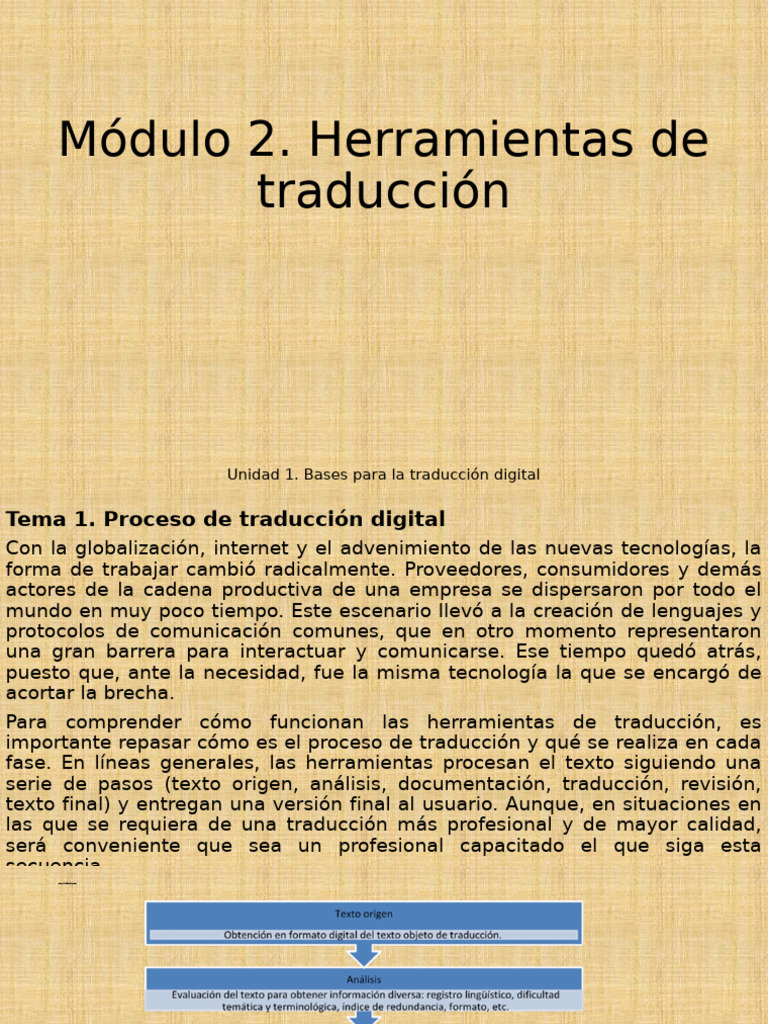 Modulo 2 Herramientas de Traduccion Unidad 1 | PDF | Traducciones ...