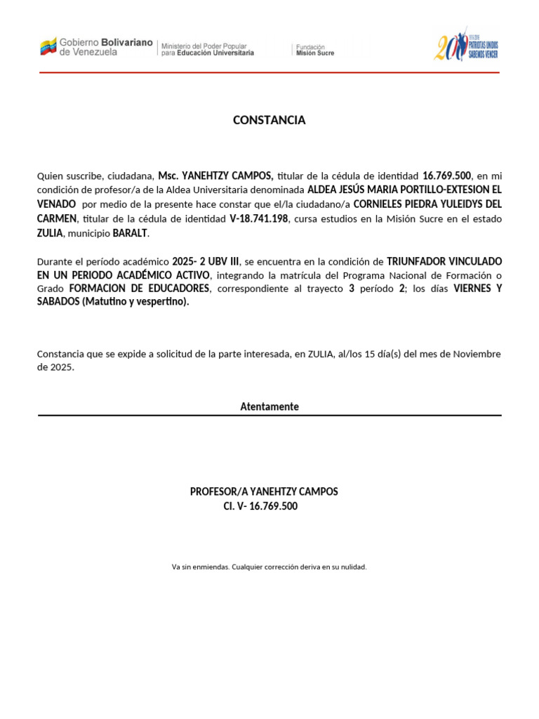 Yuleidys C | PDF