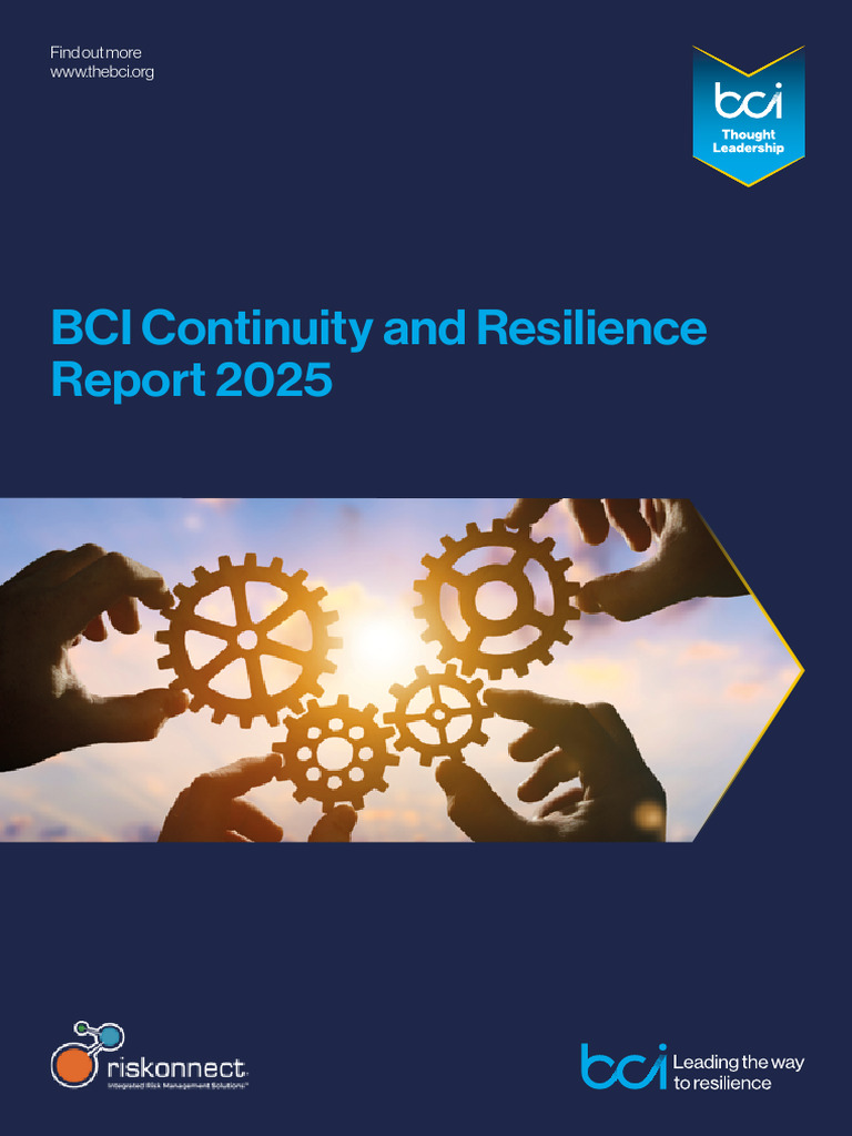 BCI Continuity and Resilience Report 2025 | PDF | Business