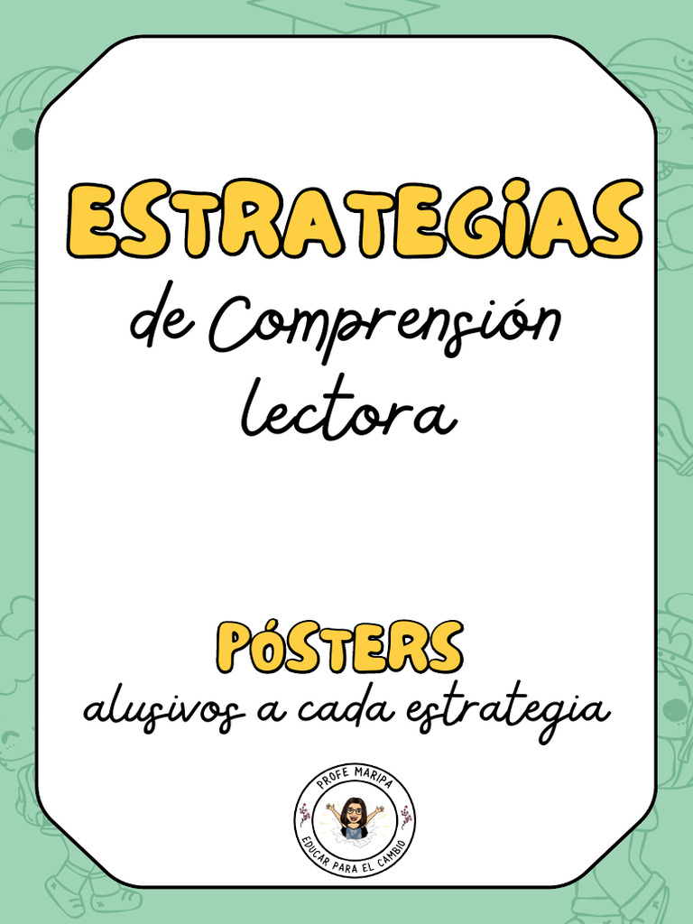 Carteles Estrategias Comprensión Lectora | PDF