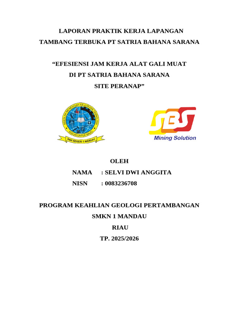 Efisiensi Jam Kerja Alat Gali Muat | PDF