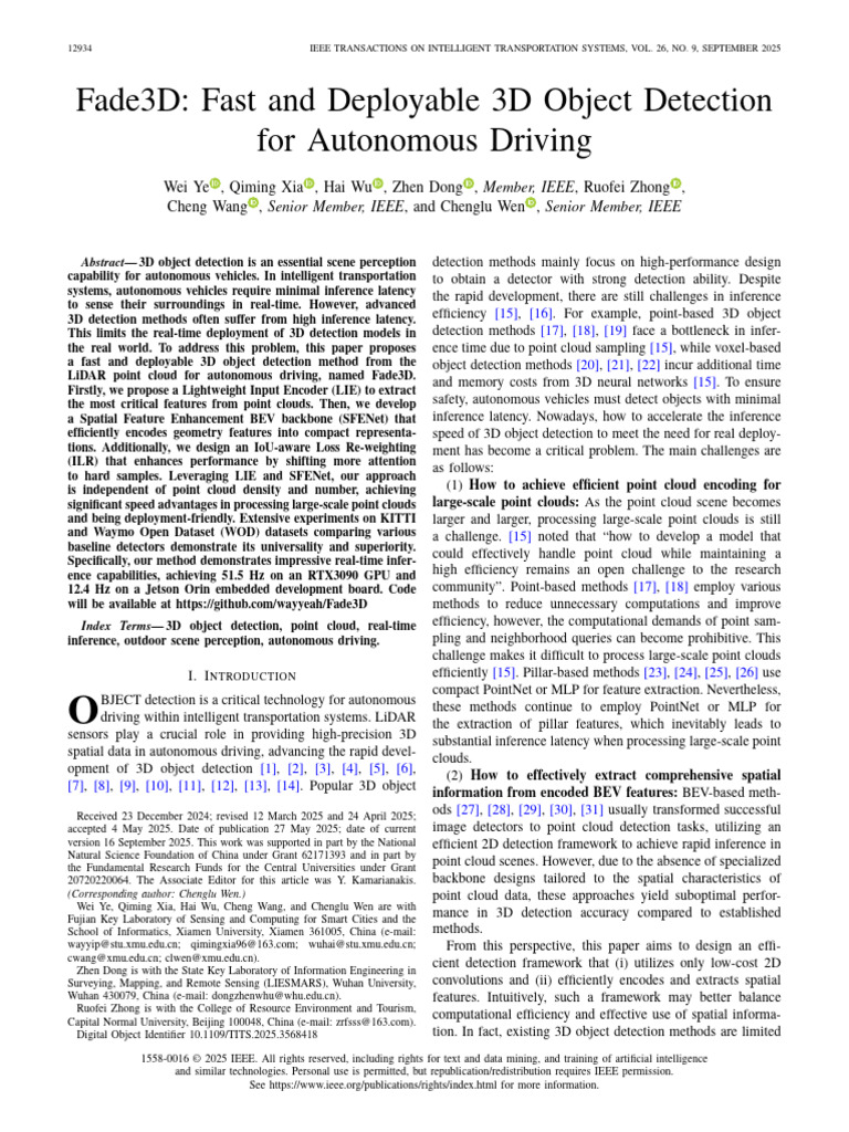 Fast 3D Object Detection for Driving | PDF | Data Compression | Voxel