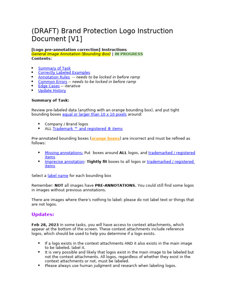 (DRAFT) Brand Protection Logo Instruction Document (V1) Ingles | PDF ...