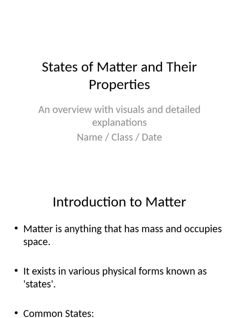 Enhanced States of Matter Presentation | PDF | Gases | Plasma (Physics)