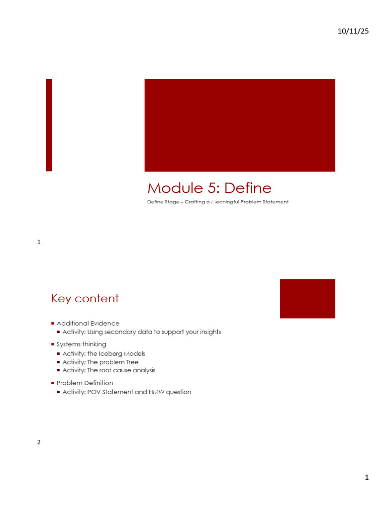 2025 Module 5 Define Handout | PDF | Empathy | Data