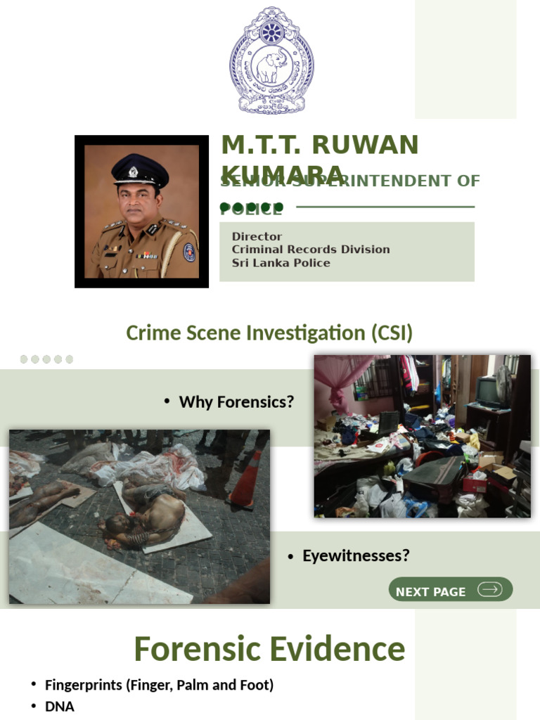 Forensic_Polic Lecture | PDF | Forensic Science | Fingerprint