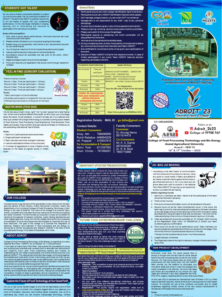 Adroit 2023 Brochure Final Res | PDF | Poster