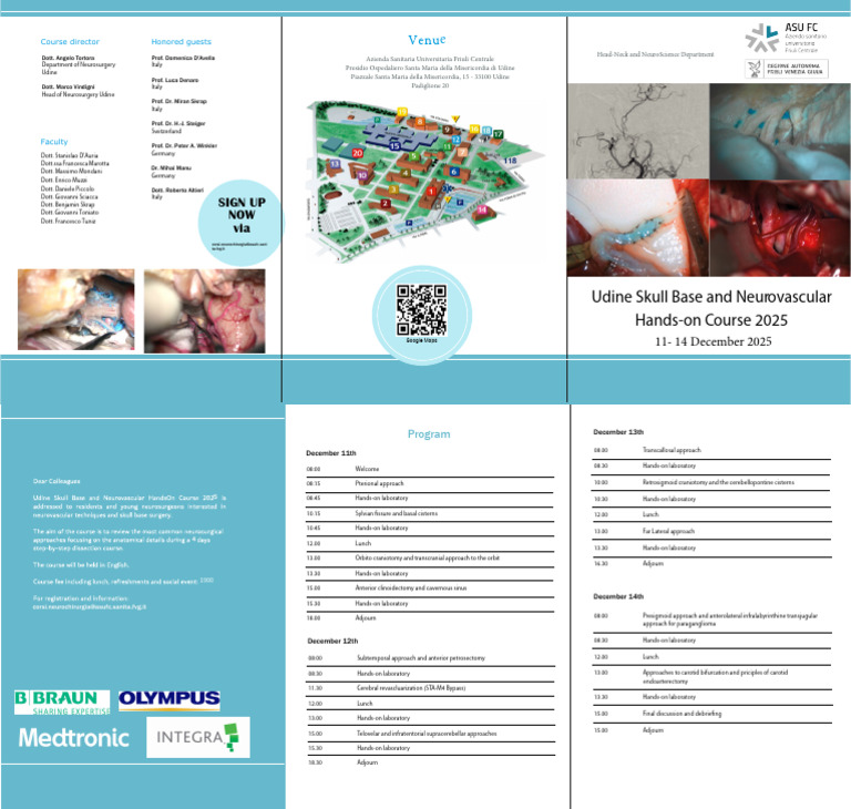 Udine Skull Base Course 2025 Schedule | PDF | Surgical Specialties ...