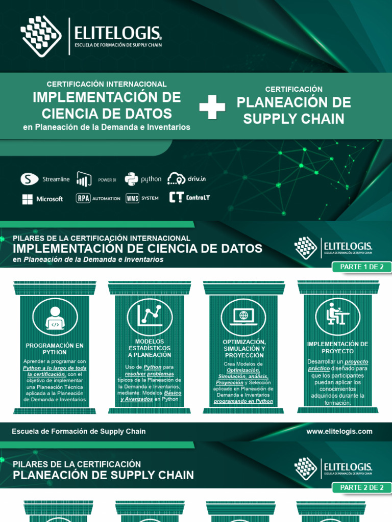 Elitelogis - Brochure - Doble Certificación Internacional en ...