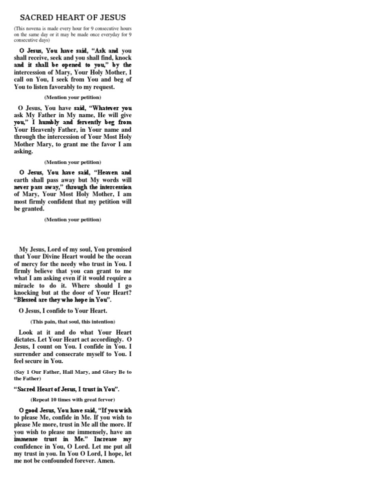 Sacred Heart of Jesus | PDF