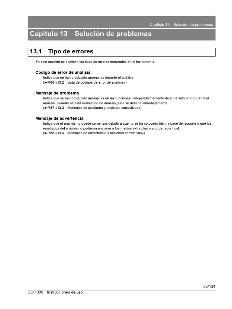 Errores y Soluciones UC-1000 | PDF | Informática | Ciencias de la ...