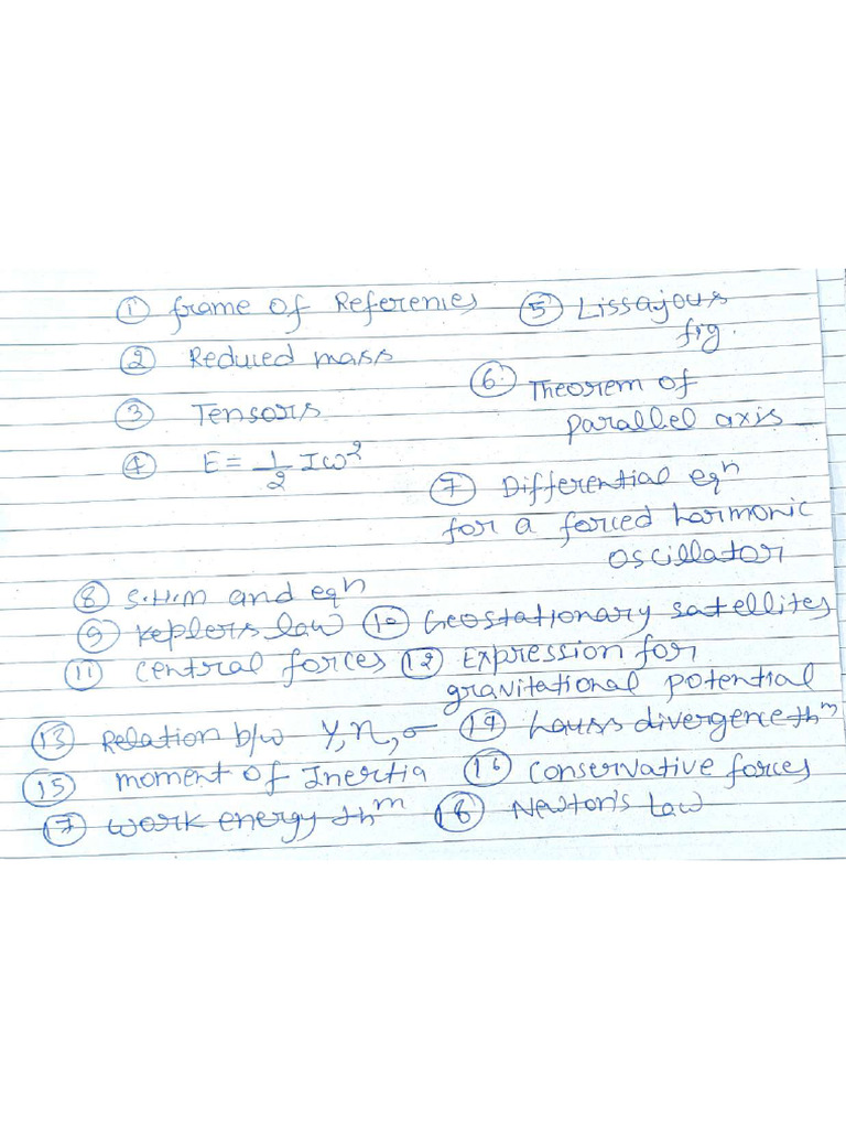 1st Semester Physics | PDF