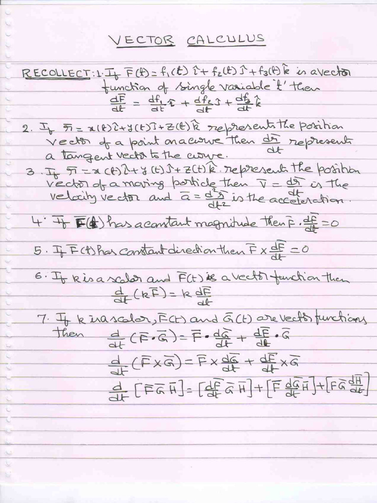 Some Senior Unit-4 Vector Calculus Part-1.Cleaned | PDF