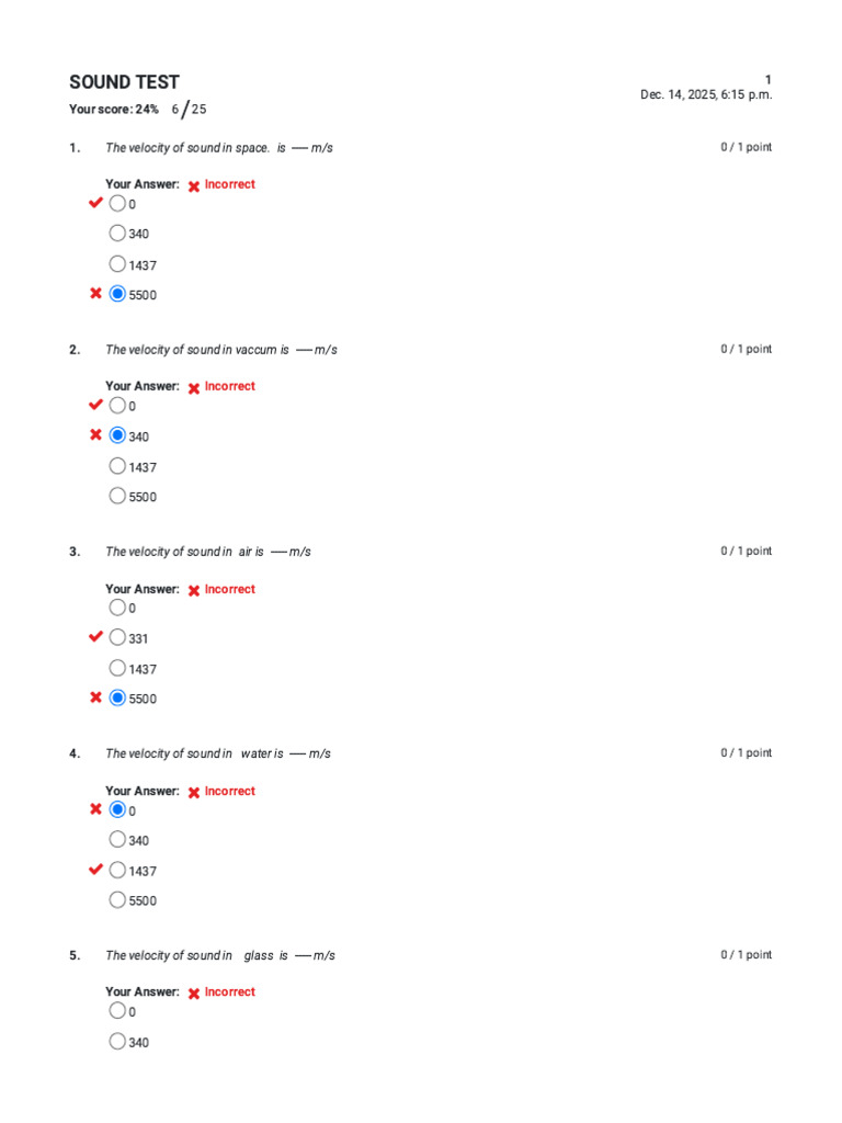 Sound Test | PDF | Sound | Frequency