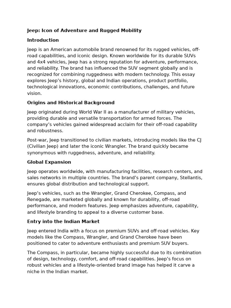 Jeep | PDF | Jeep | Brand