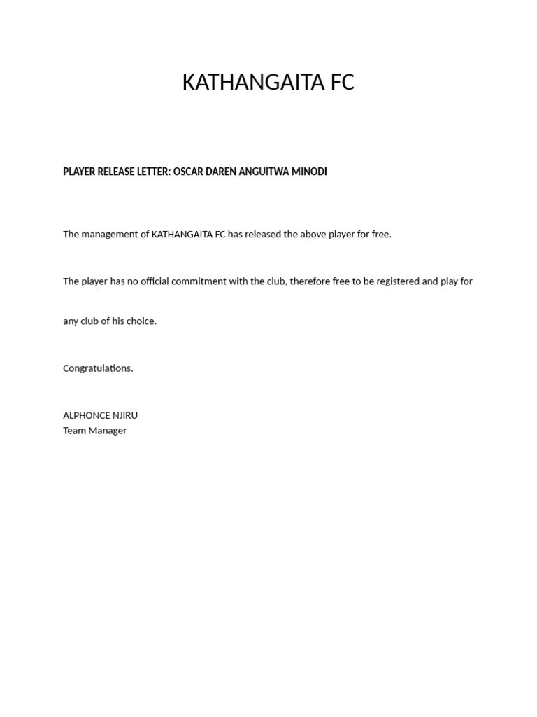 AMICA FC Release Letter (1) | PDF