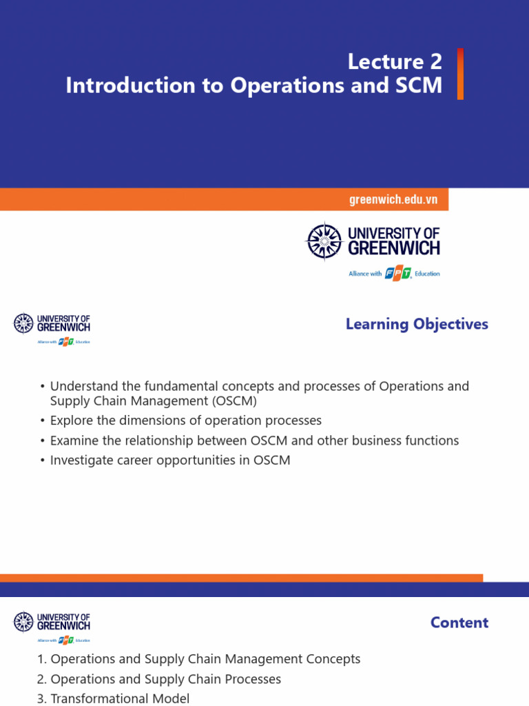 Lecture 2 Introduction of OSCM | PDF | Supply Chain Management | Supply ...