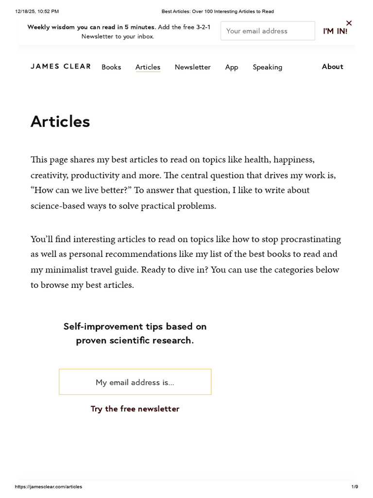 Best Articles - Over 100 Interesting Articles To Read | PDF ...