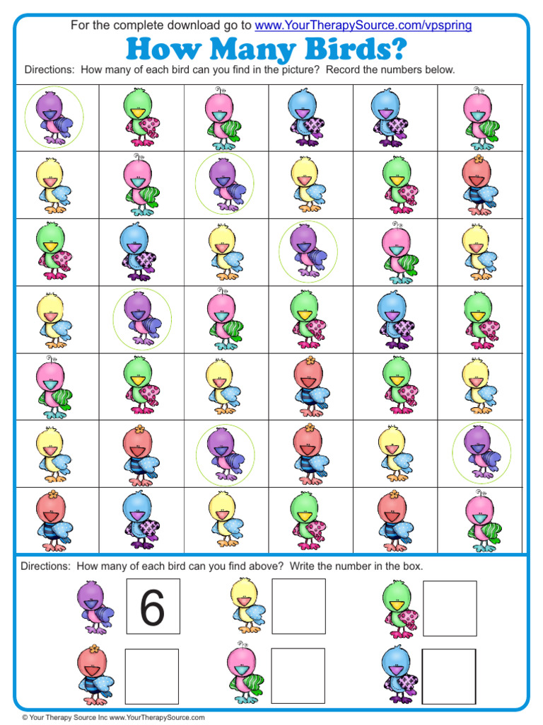 Spring Visual Perceptual Puzzle Freebie | PDF