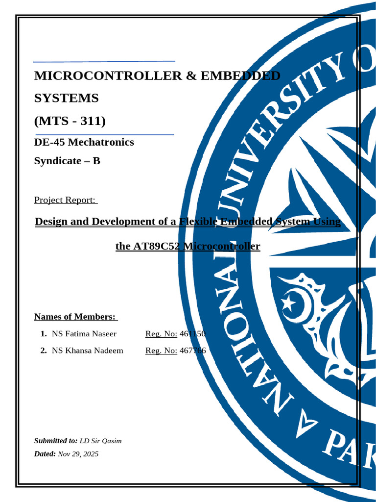 Micro Project Report Updated | PDF | Embedded System | Microcontroller