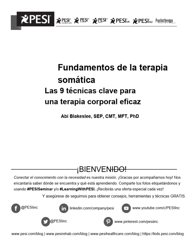 Manual Foundations Somatic Therapy Modules Spanish | PDF | Conciencia ...