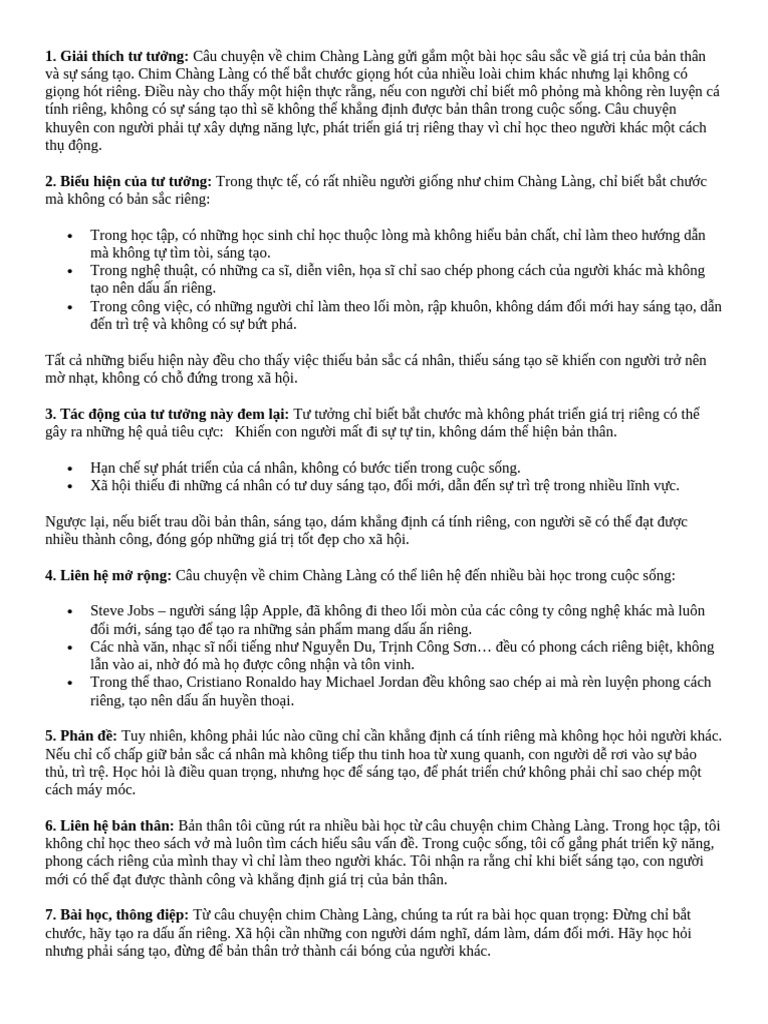 Chim Chàng Làng | PDF