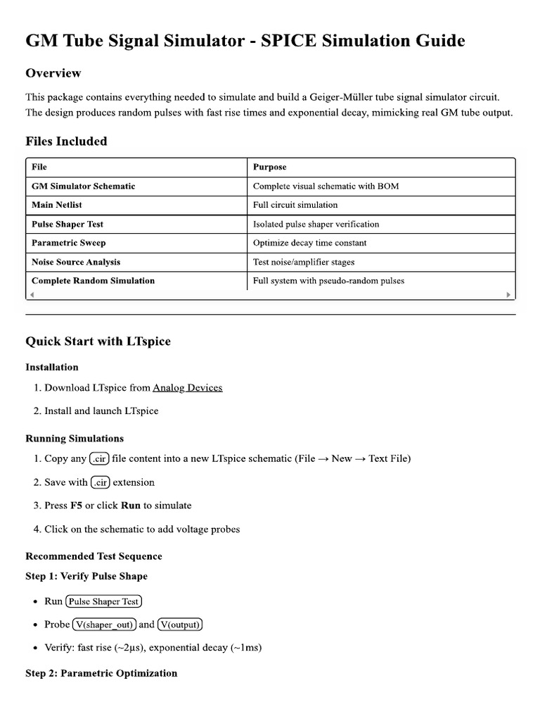 GM Tube Signal Simulator | PDF