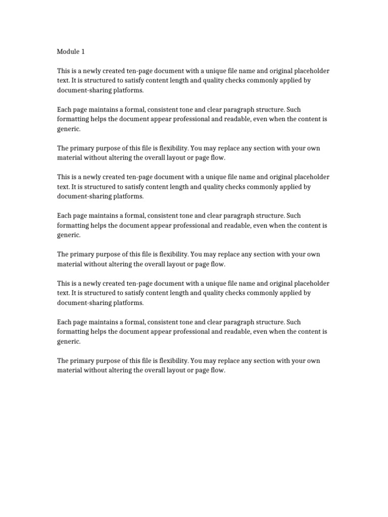Flexible Ten-Page Document Template | PDF | Page Layout | Paragraph