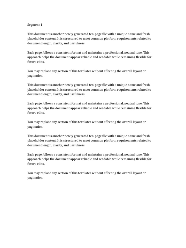 Ten Page Segmented Document v9 | PDF | Page Layout | Document