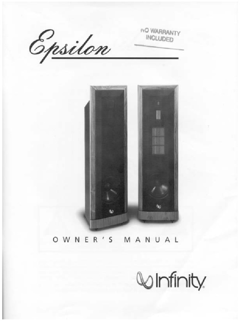 Infinity Epsilon Manual | PDF