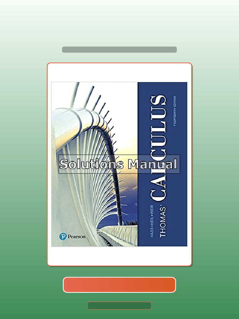 Test Bank For Thomas Calculus 14th Edition Hass Exam Prep | PDF ...