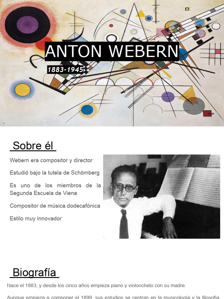 Presentacion sobre la historia de Anton Webern | PDF | Composiciones ...