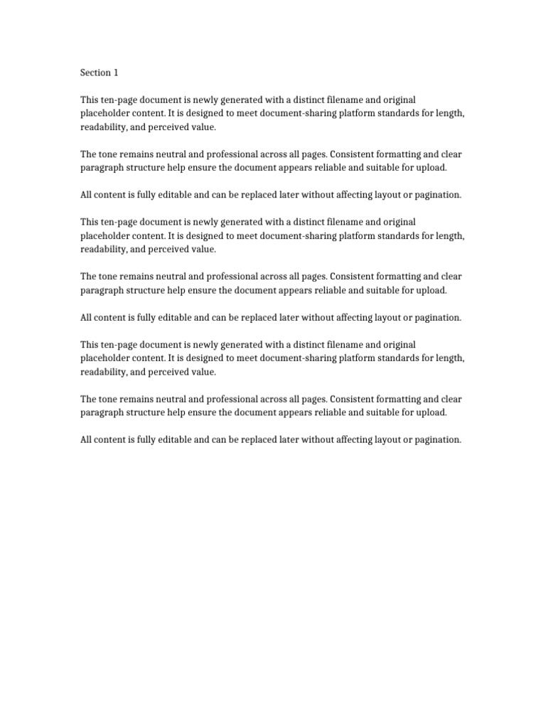 Ten Page Value Document v35 | PDF | Page Layout | Paragraph