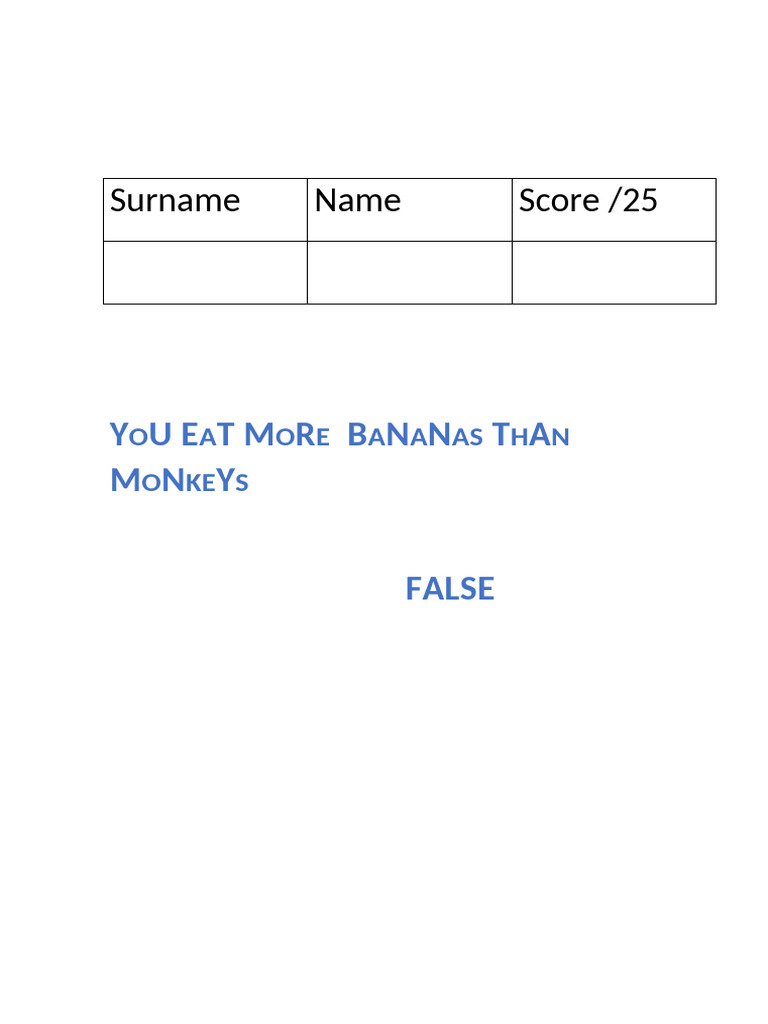 English Grammar Test | PDF