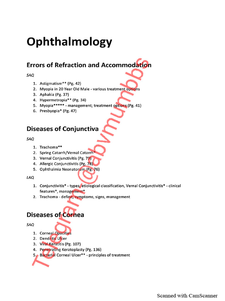Ophtha, EnT Bhalani Imp | PDF