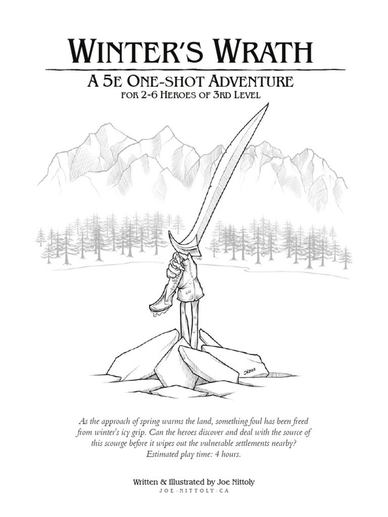 Winter's Wrath: 5E One-Shot Adventure | PDF