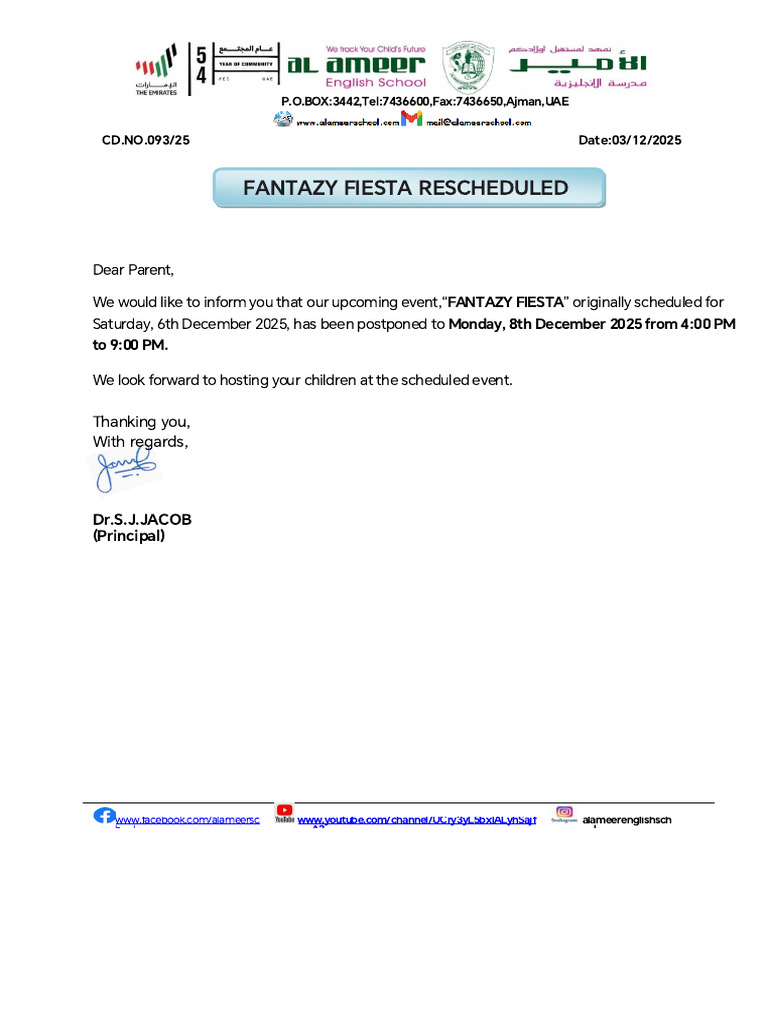 Fantazy Fiesta 2025 Rescheduled-1 | PDF