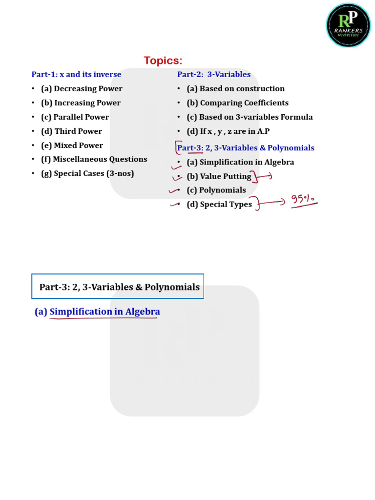 Algebra 5 | PDF
