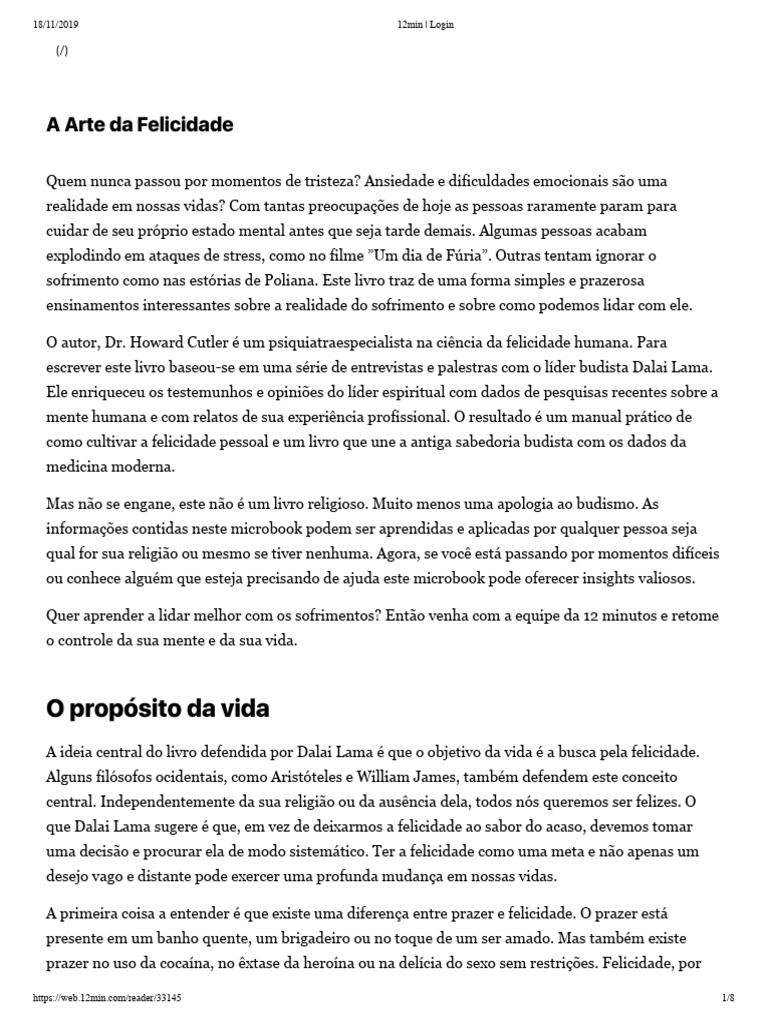 Como Cultivar a Felicidade e Compaixão | PDF | Felicidade | Emoções