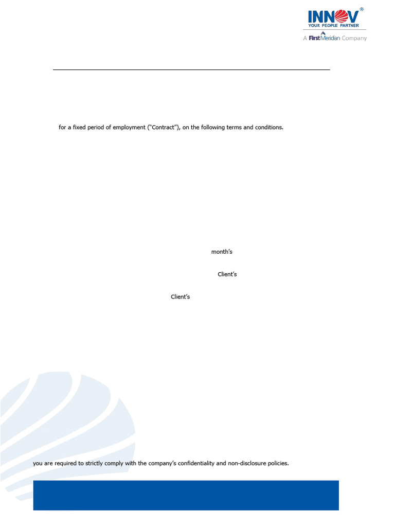 Innovsource Fixed-Term Employment Offer | PDF | Employment ...