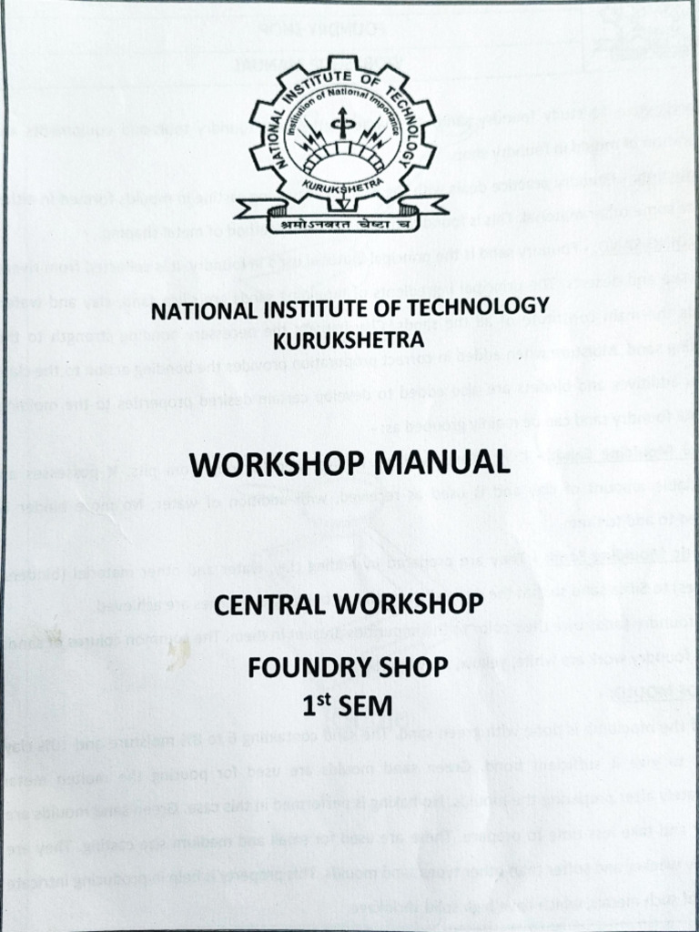 Foundry Shop | PDF