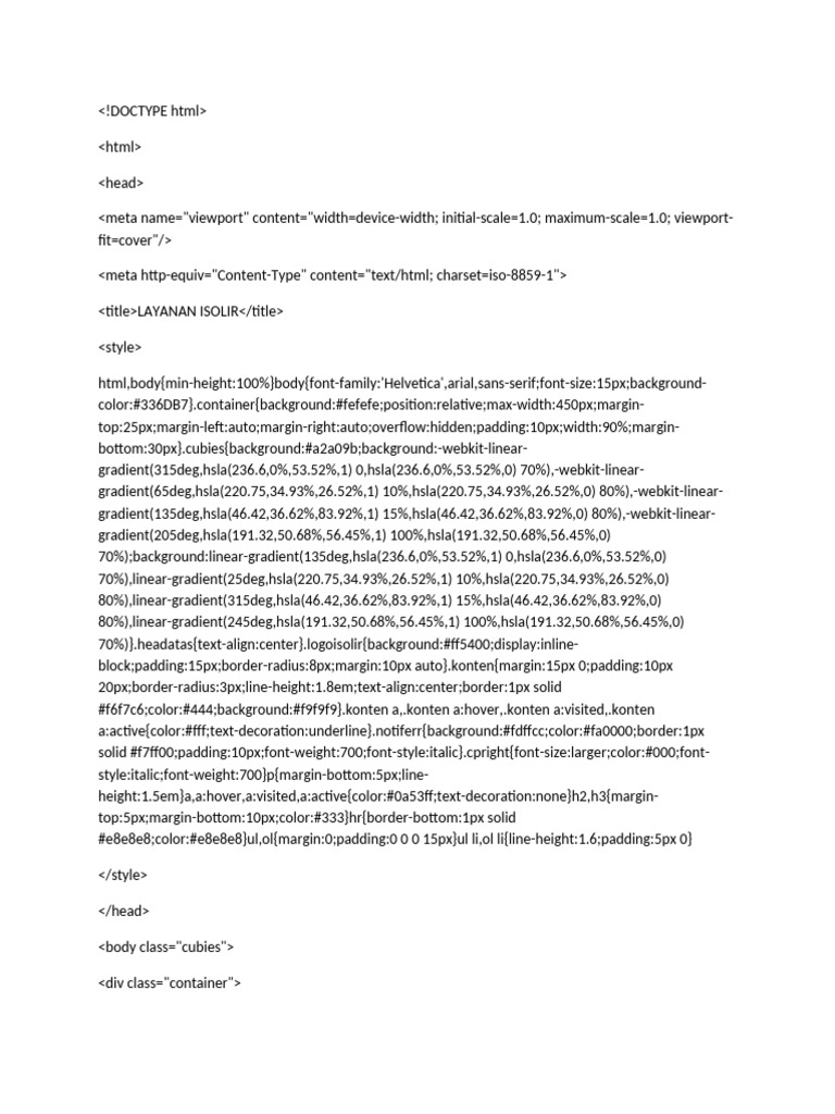 Pemberitahuan Layanan Internet Isolir | PDF